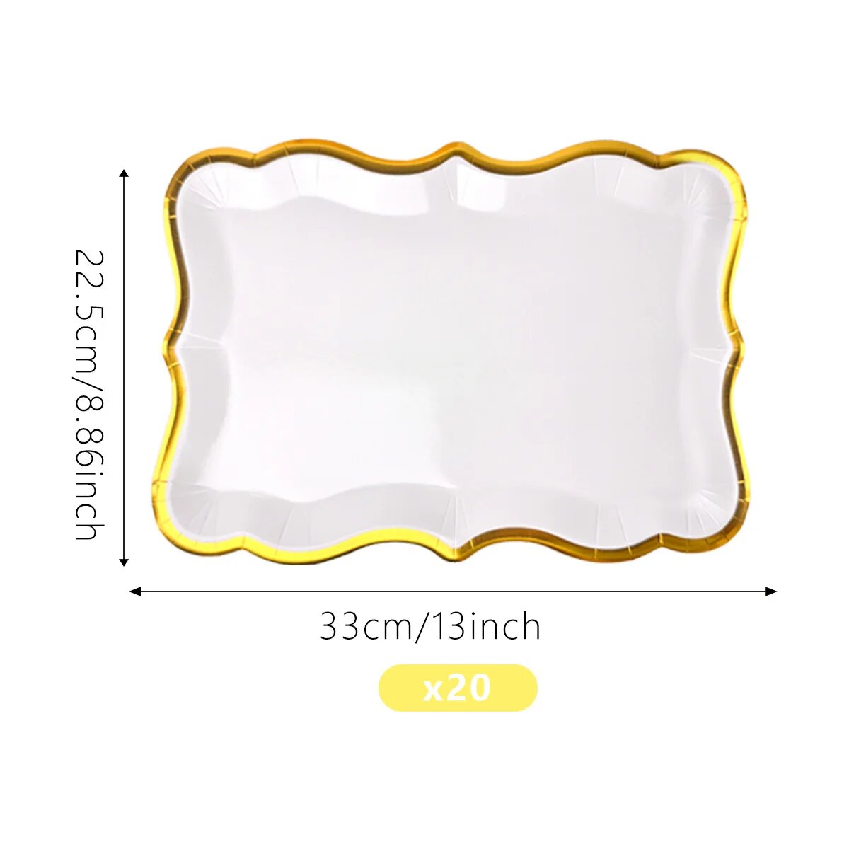 Белые тарелки прямоугольные 33см x20
