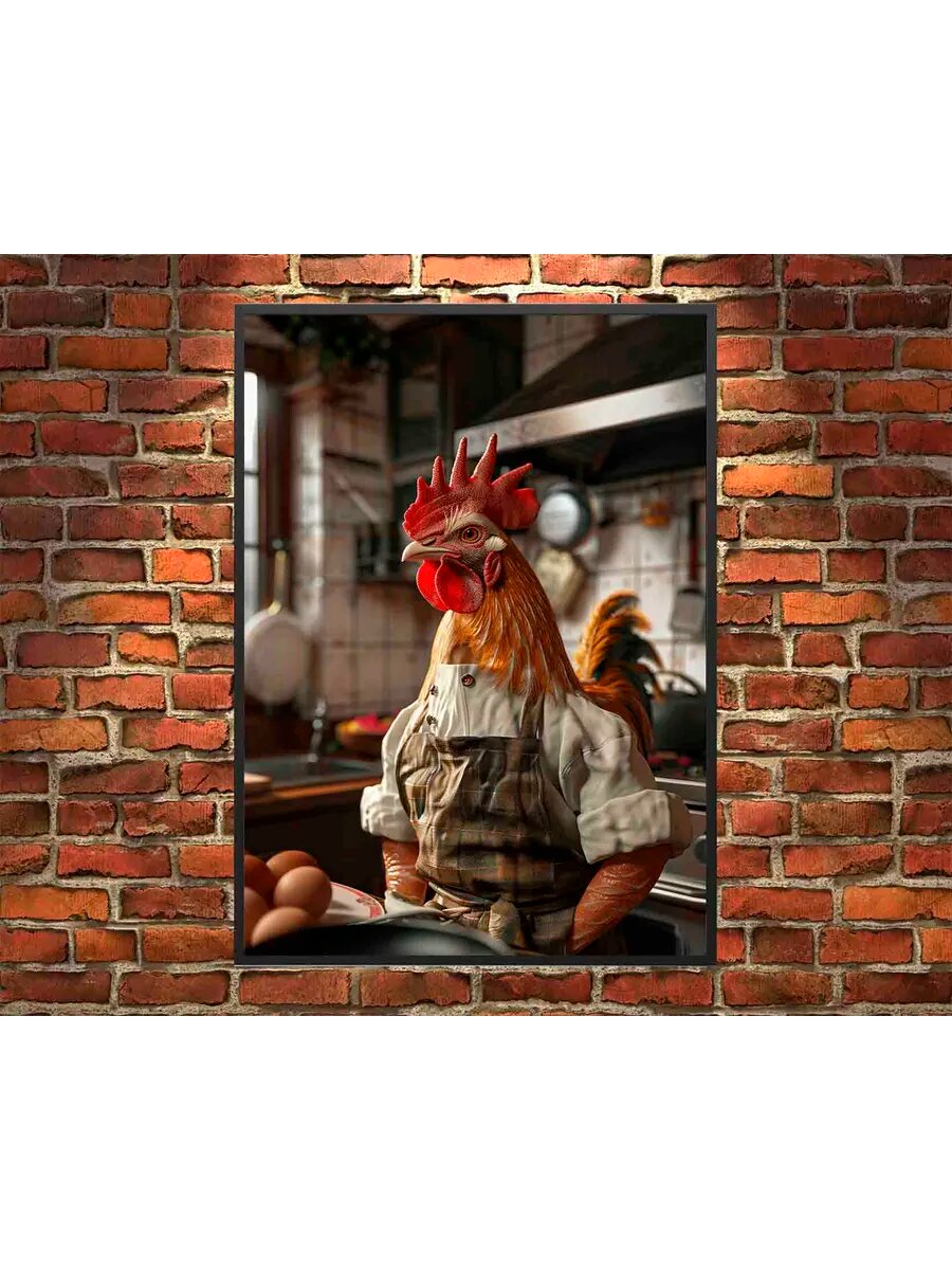 Курица, приготовленная из птицы 2, Плакат 30x42см