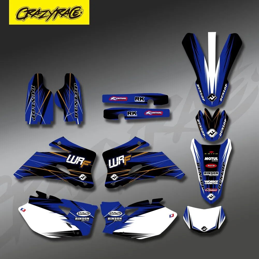 Наклейки на мотоцикл подходят для Yamaha WR250F WR450F 2007 2008 2009 2010 2011 WR 250F 450F WR 250 450f комплект графических фоновых наклеек