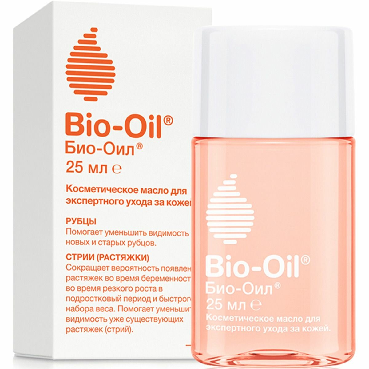 Bio-Oil Масло для ухода за кожей Косметическое, от шрамов, растяжек, неровного тона, 25мл