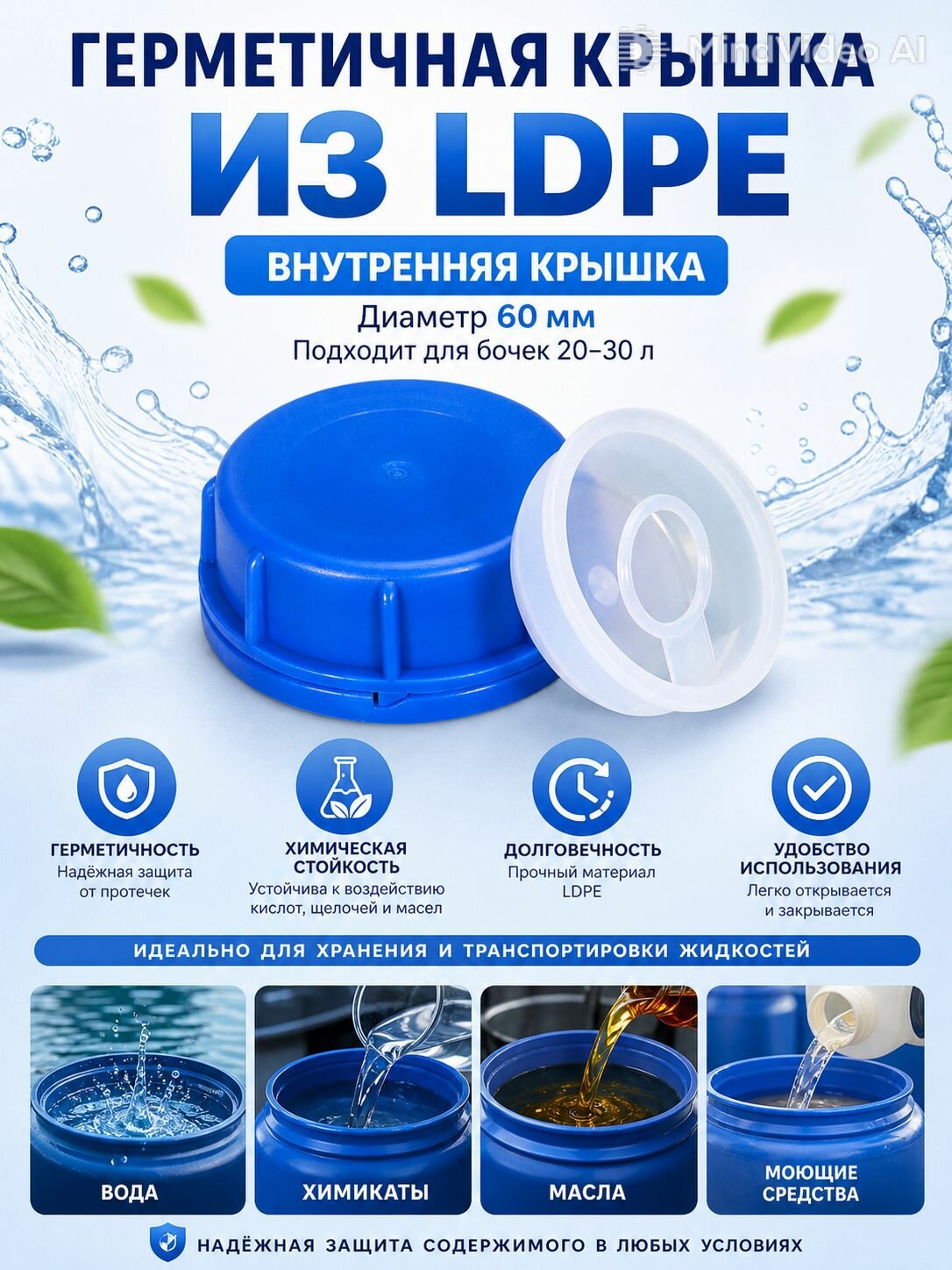 Канистра универсальная 20 л пластик