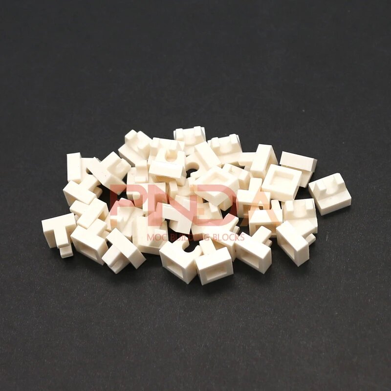 Jile блоки 1x1 пластиковые 40 шт Розовый, white 40pcs