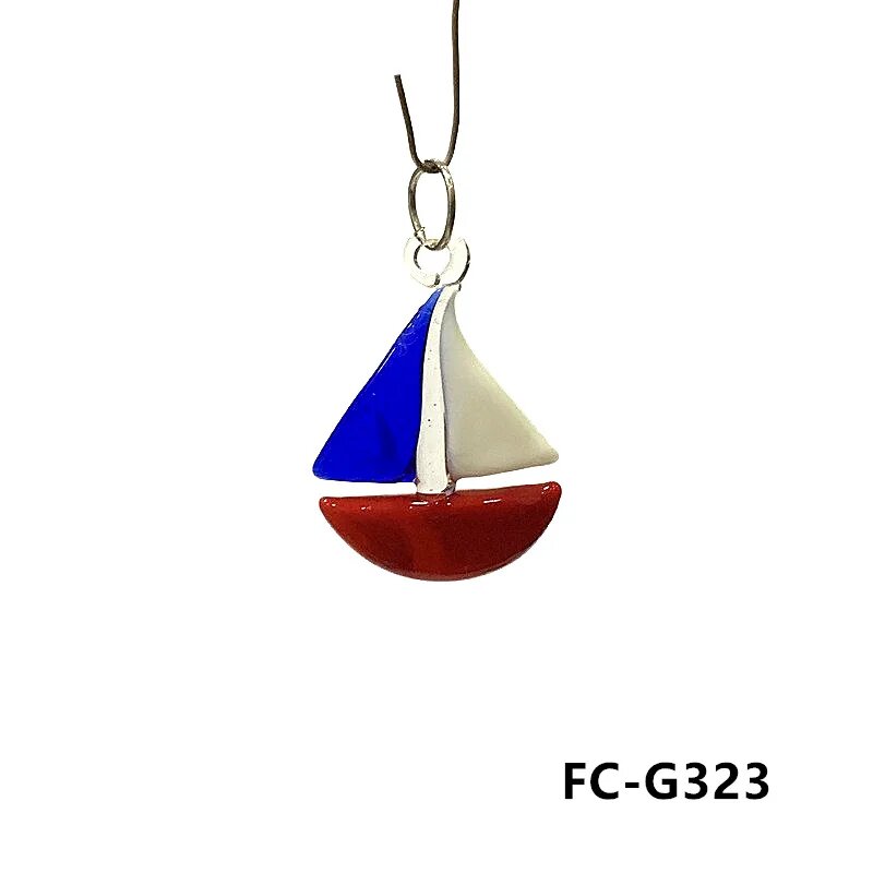 Кулон стеклянная лодка JSSMTLP FC-G323