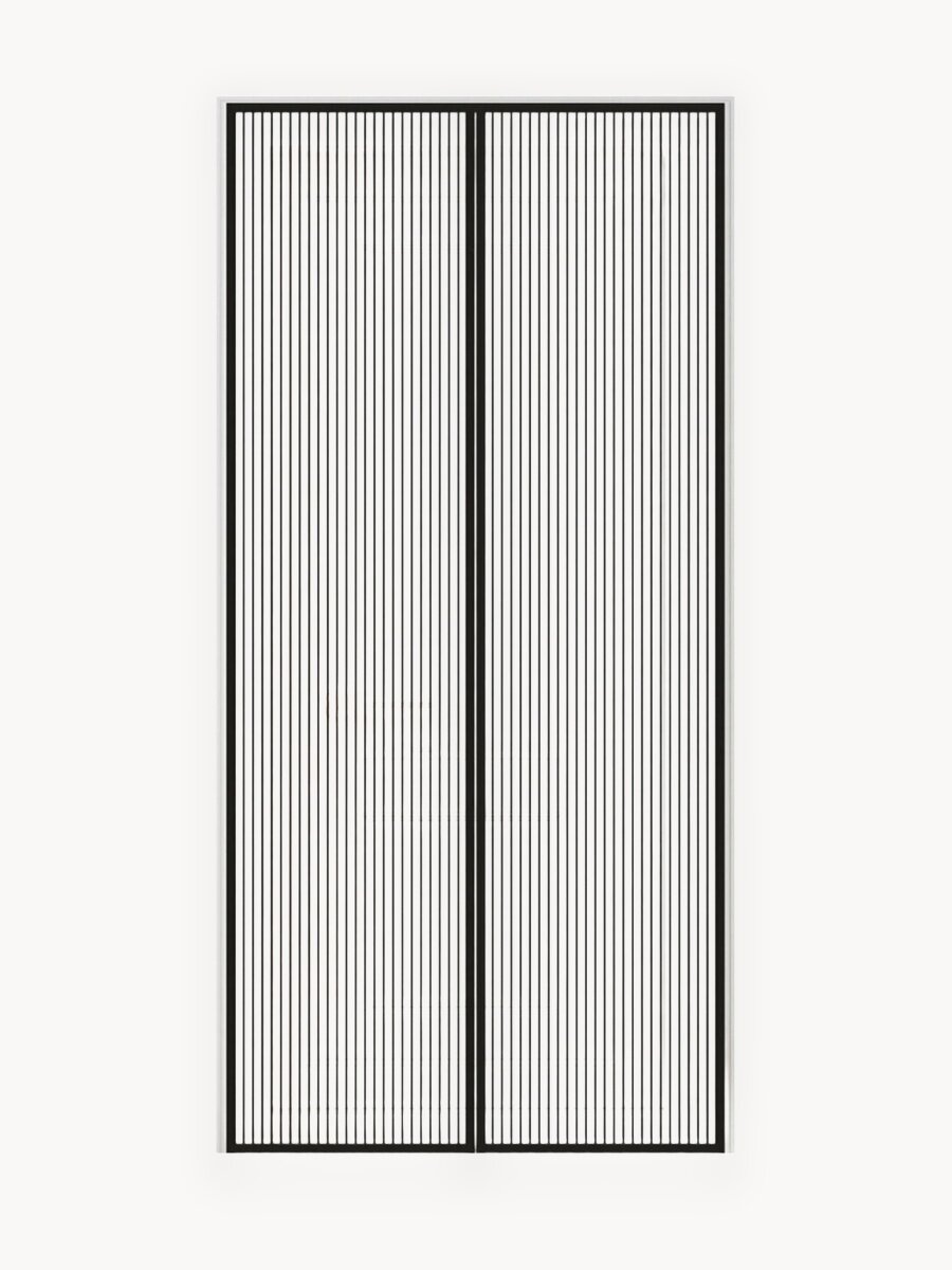 Москитная сетка / штора / занавеска на дверь на магнитах от комаров / мух /насекомых 100х210см, антимоскитная, черная, Daswerk (Дасверк), 607985