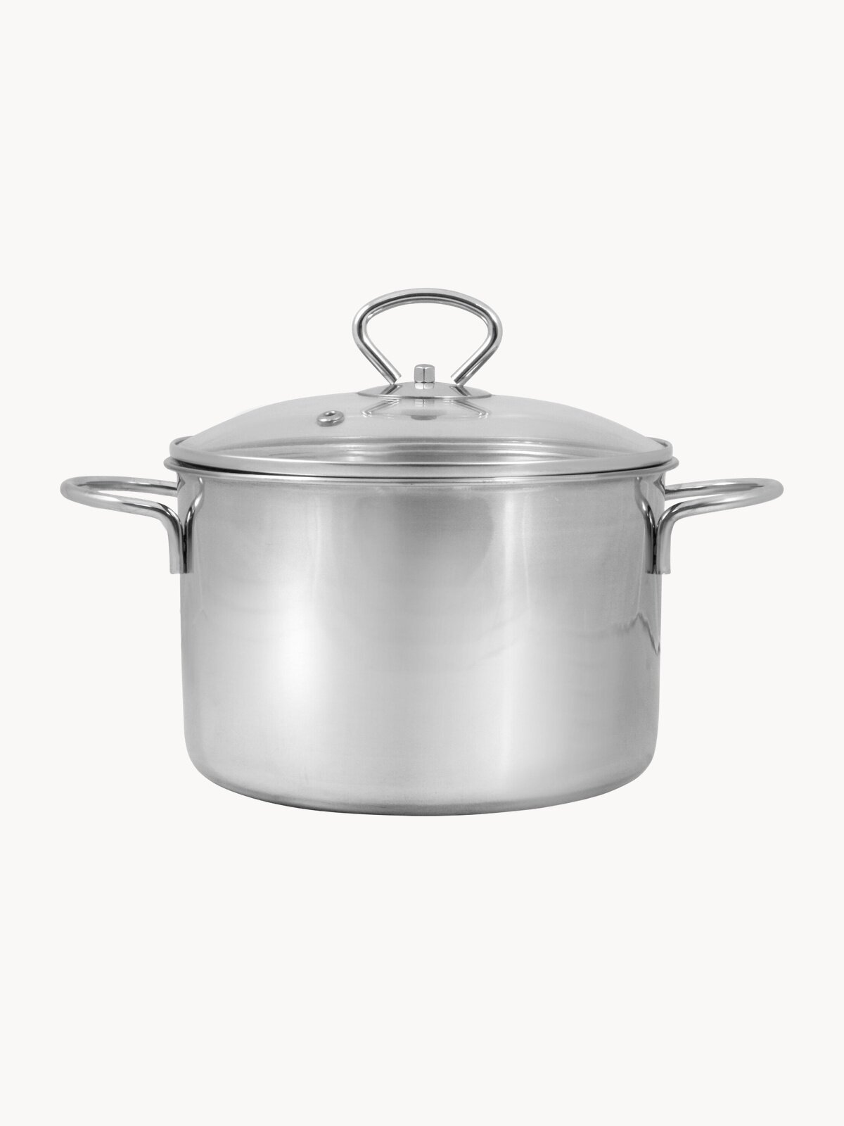 Кастрюля с крышкой 3,6 л из нержавеющей стали, универсальная