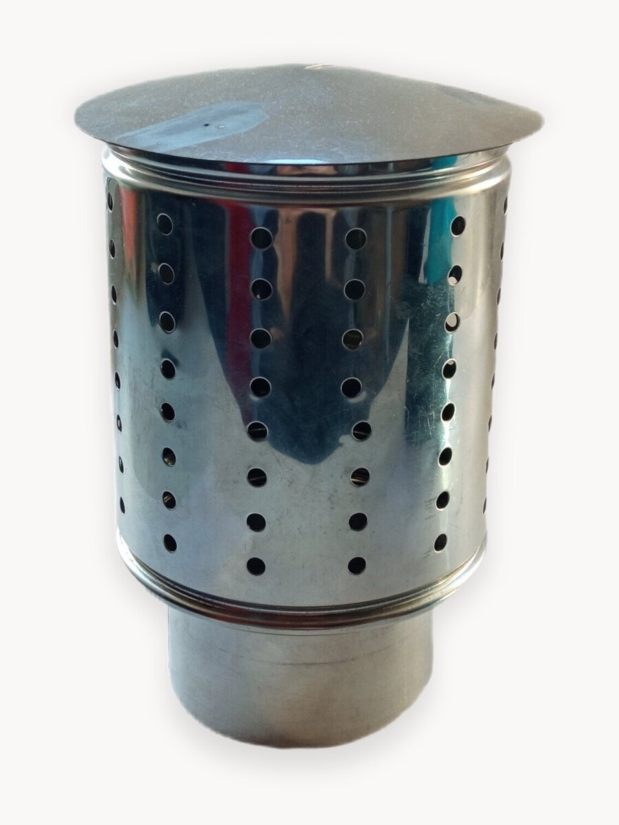 Искрогаситель из нержавеющей стали для туристической печи Пошехонка 65 мм.