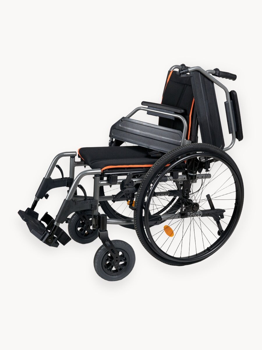 Кресло коляска инвалидная Армед 4000-1 сиденье 50см, пневмо колеса, прогулочная, механическая, складная для дома и улицы