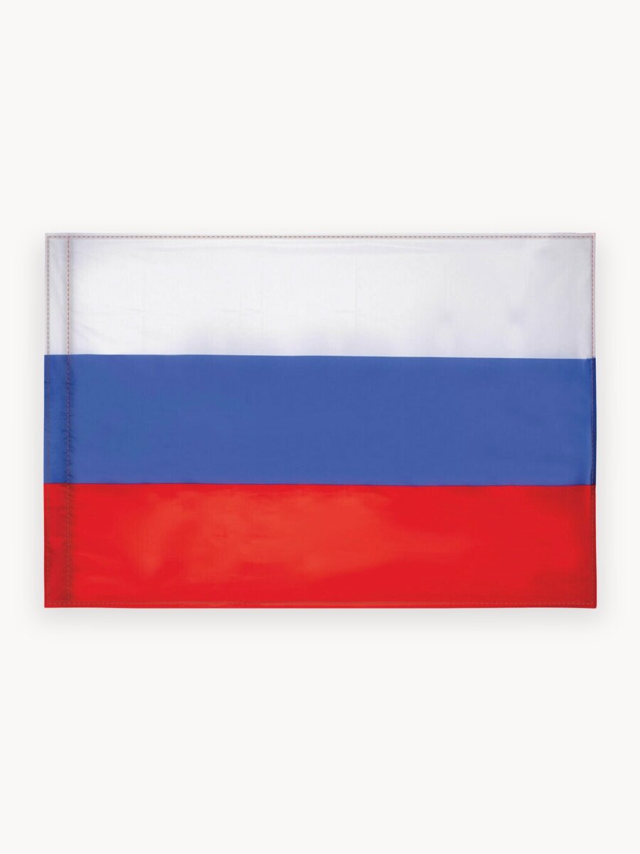 Флаг России большой без герба прочный влагозащитный 90х135 см, полиэфирный шелк, STAFF, 550225
