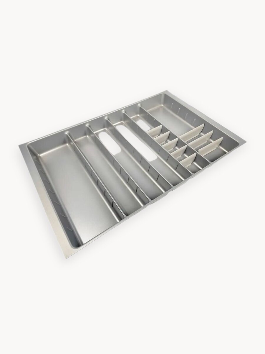 Лоток для столовых приборов HETTICH OrgaTray 590 для ящиков InnoTech Atira в базу 800 мм, 707х462 мм, цвет серебристый