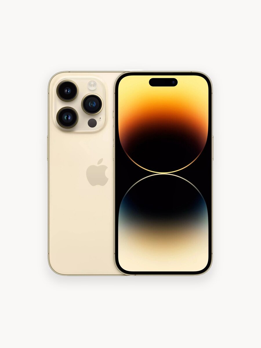 Смартфон Apple iPhone 14 Pro 128 ГБ, экран 6.1, золотой, nano SIM