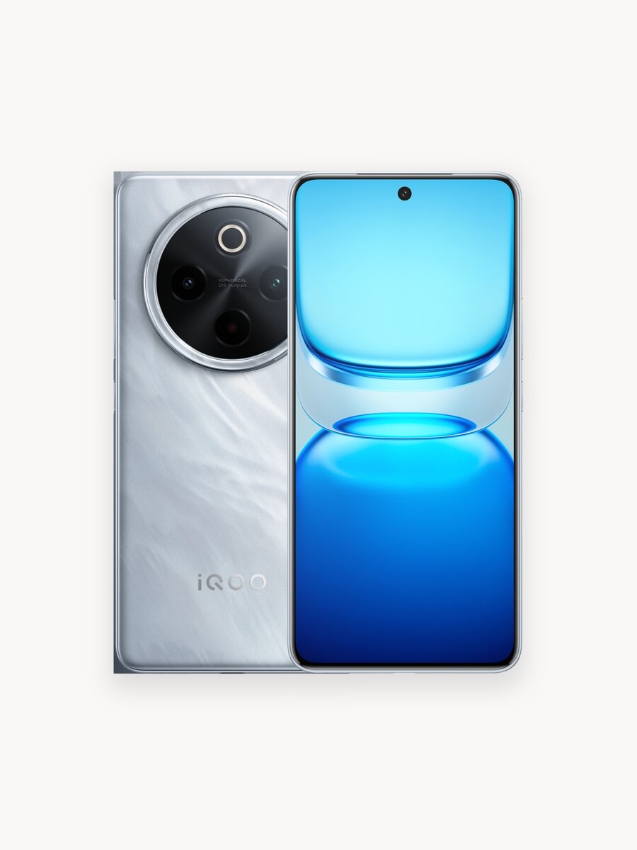 Смартфон iQOO Z10, 12/512 ГБ, серебряный, сверхъемкий аккумулятор 7300 мА·ч