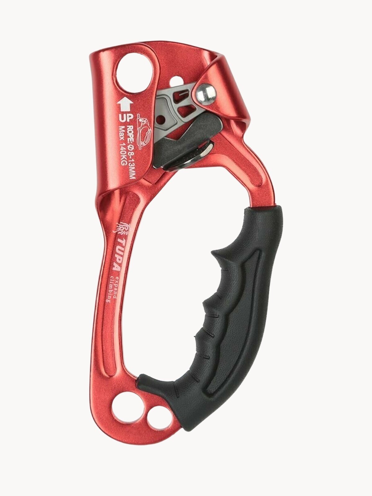 Зажим ручной Xinda Жумар под правую руку (алюминиевый, красный, 140 кг.)