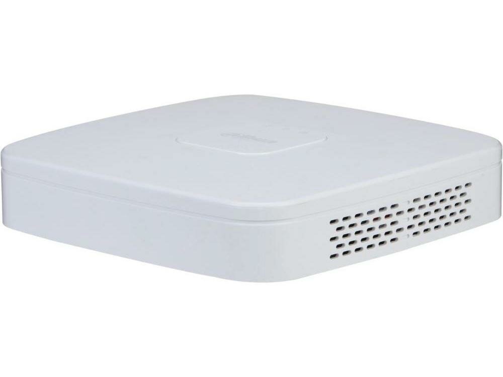 Видеорегистратор IP Dahua DHI-NVR2104-4KS3, 4-канальный 4K, H.265+, ИИ. Входящий поток 80 Мбит/с; сжатие: H.265+, H.265, H.264+, H.264, MJPEG; разреше