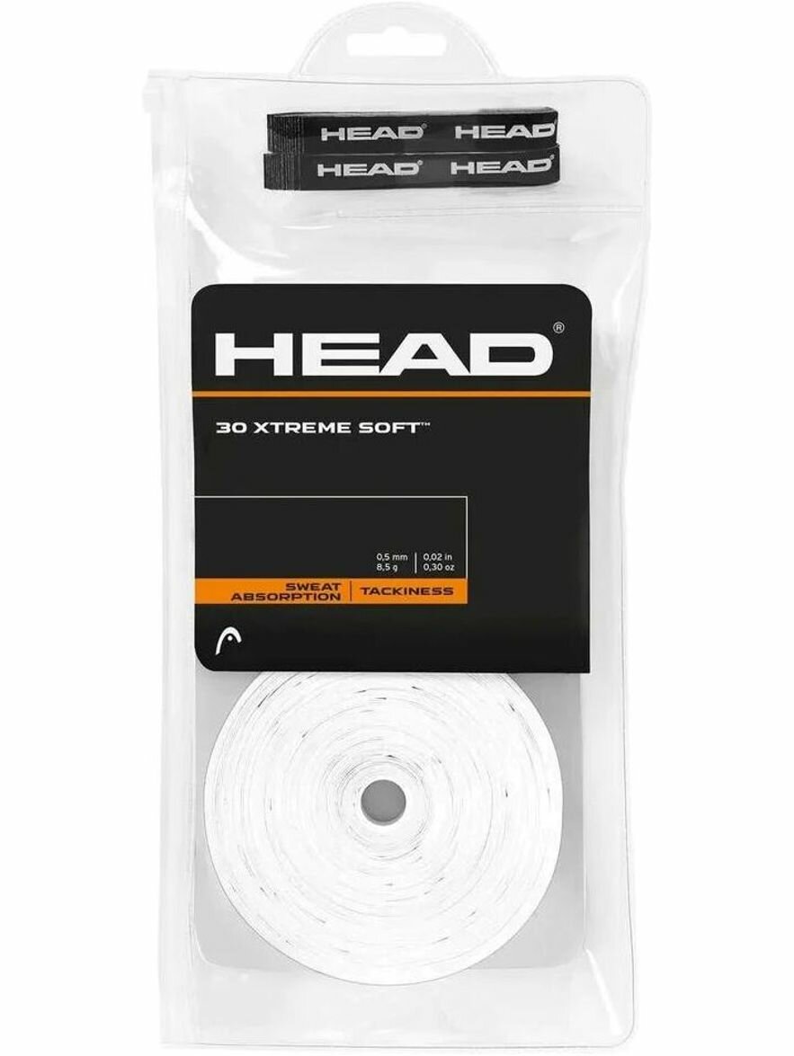 Намотки для ракетки Head XtremeSoft 30 pcs Pack Большой теннис 100% Полиэстер белый 285415-WH