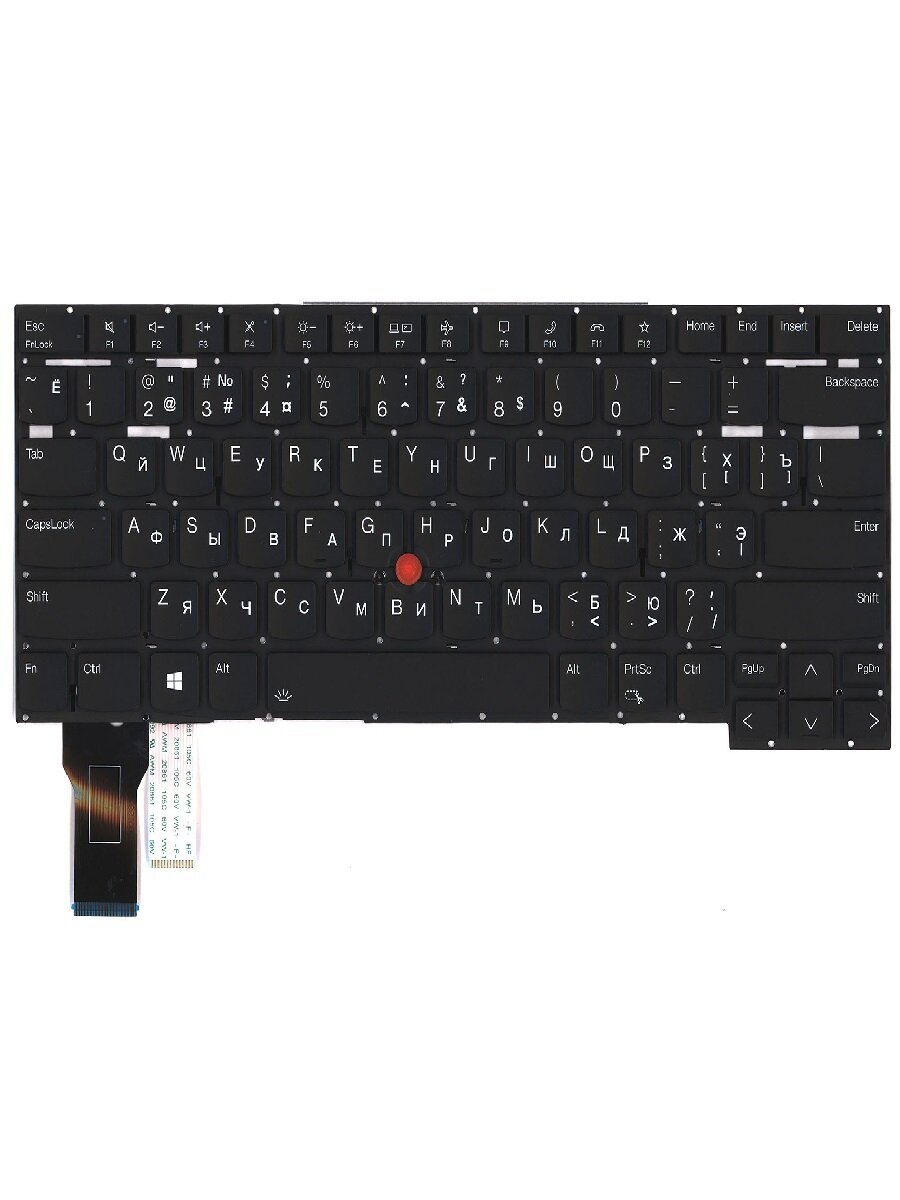 Клавиатура для ноутбука Lenovo ThinkPad T14s gen 2 черная с подсветкой