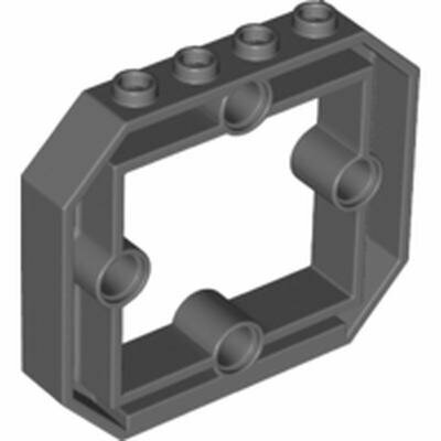 Деталь Lego 49699 Panel 1 x 6 x 4 1/3 with Window and 4 Pin Holes