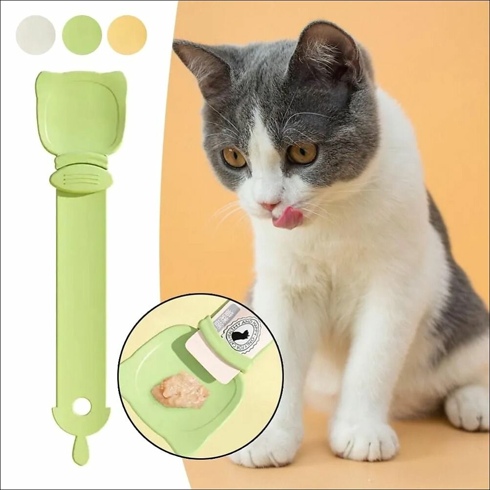 Ложка для кошачьей еды, кормушка для закусок, принадлежности для домашних животных, аксессуары