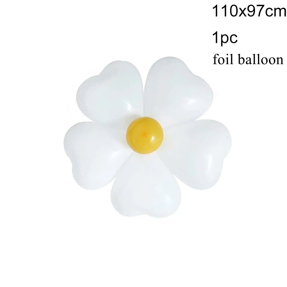 Фольгированный шар Цветок 110x97см, белый