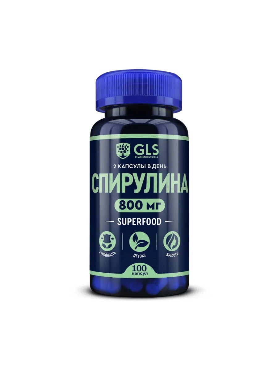 Спирулина GLS капсулы по 400 мг 100 шт