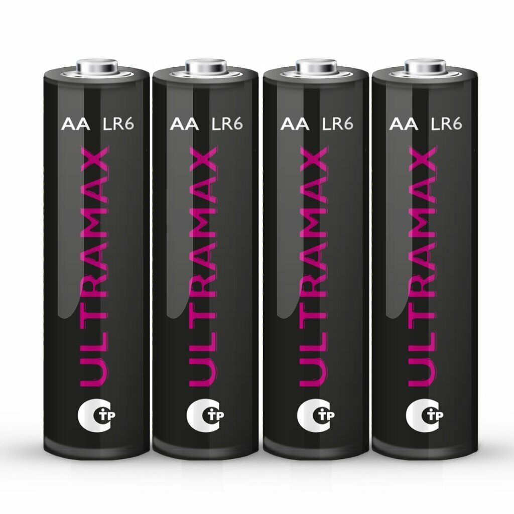 Батарейка ФАZА АА (LR6, 15A) Ultra Max щелочная 1.5 В, 4 штуки в блистере. Надежный источник питания для вашей техники.