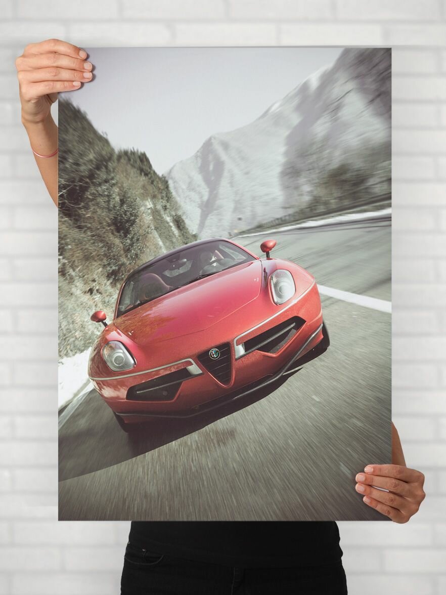 Плакат на стену для интерьера Легенды Авто (Альфа Ромео Диско Вольанте - Alfa Romeo Disco Volante 4) - Постер по машине формата A2 (42x61 см)