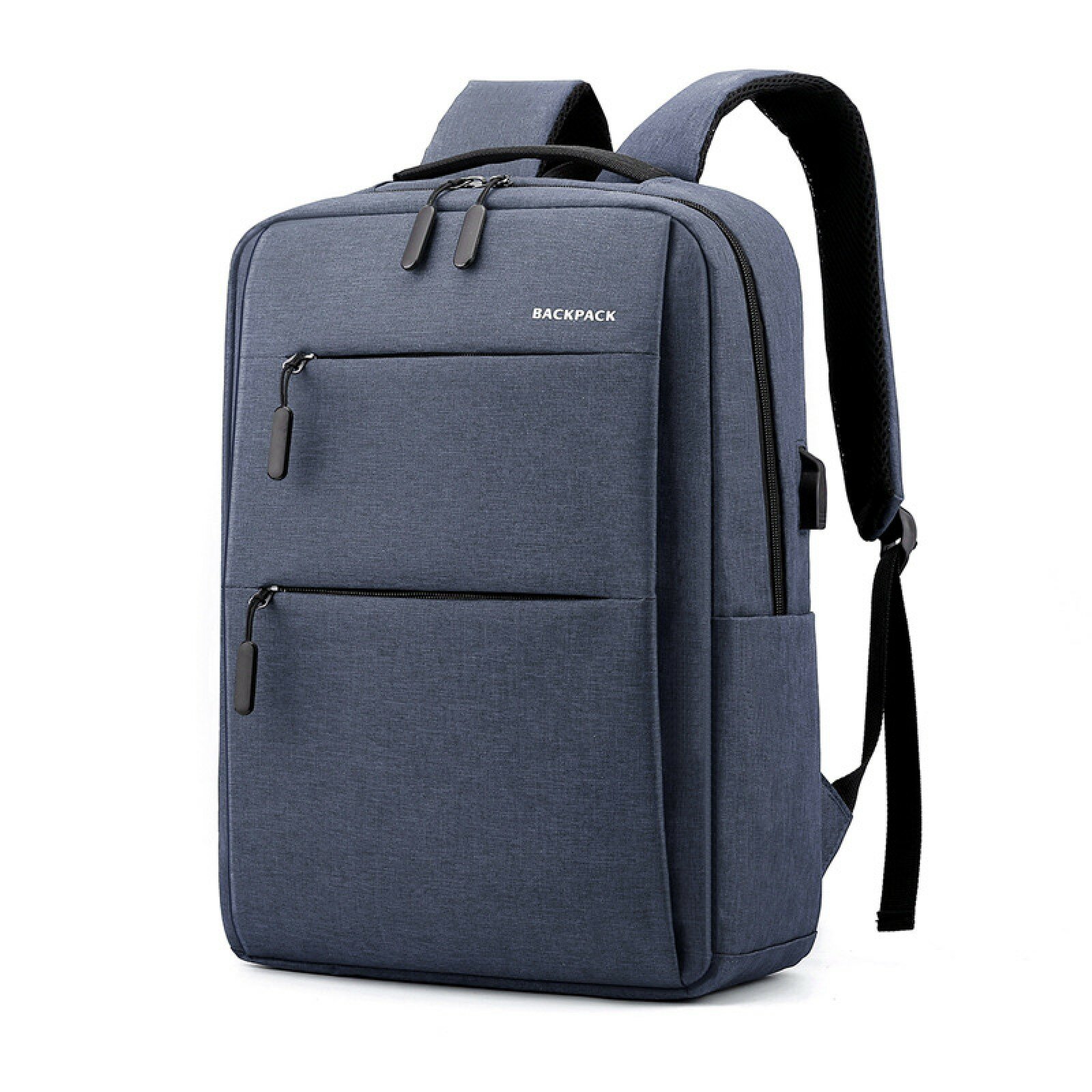 Рюкзак MyPads M19055 для ноутбуков 14-16 дюймов с USB портом зарядки, синий
