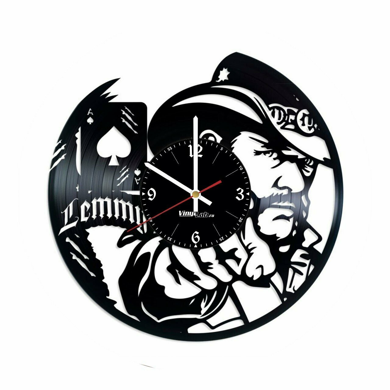 Часы из виниловой пластинки (c) VinylLab Motorhead, диаметр 30 см