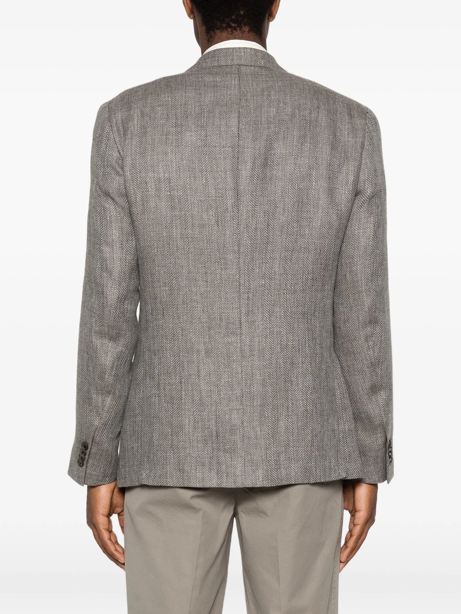 Пиджак Corneliani Herringbone-patterned blazer, размер 56, grey — фото 1