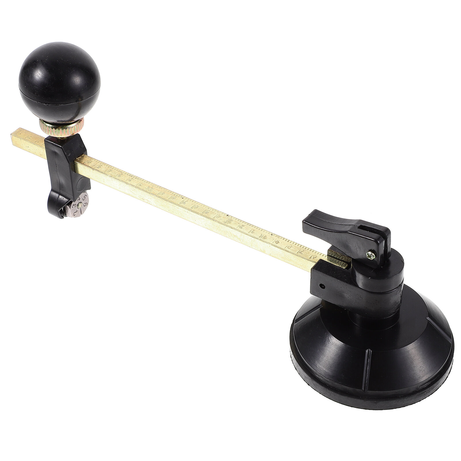 Стеклорез-циркуль, инструмент для вскрытия отверстий под вытяжку, круглый нож для резки стекла, резак-циркуль (диаметр 300 мм), цвет гайки случайный.