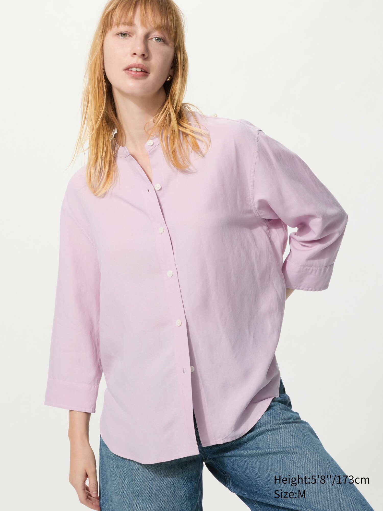 Рубашка BAND COLLAR 3/4 SLEEVE