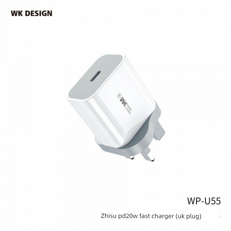 Быстрое зарядное устройство WEKOME PD20W, стандарт США, стандарт ЕС, стандарт Великобритании, подходит для быстрой