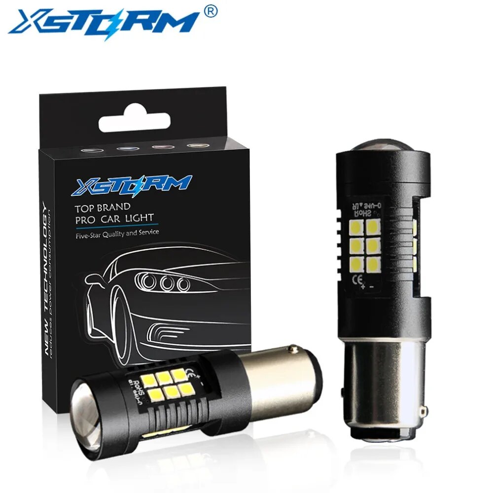 2 шт. 1157 BAY15D LED стоп-сигнал, красный