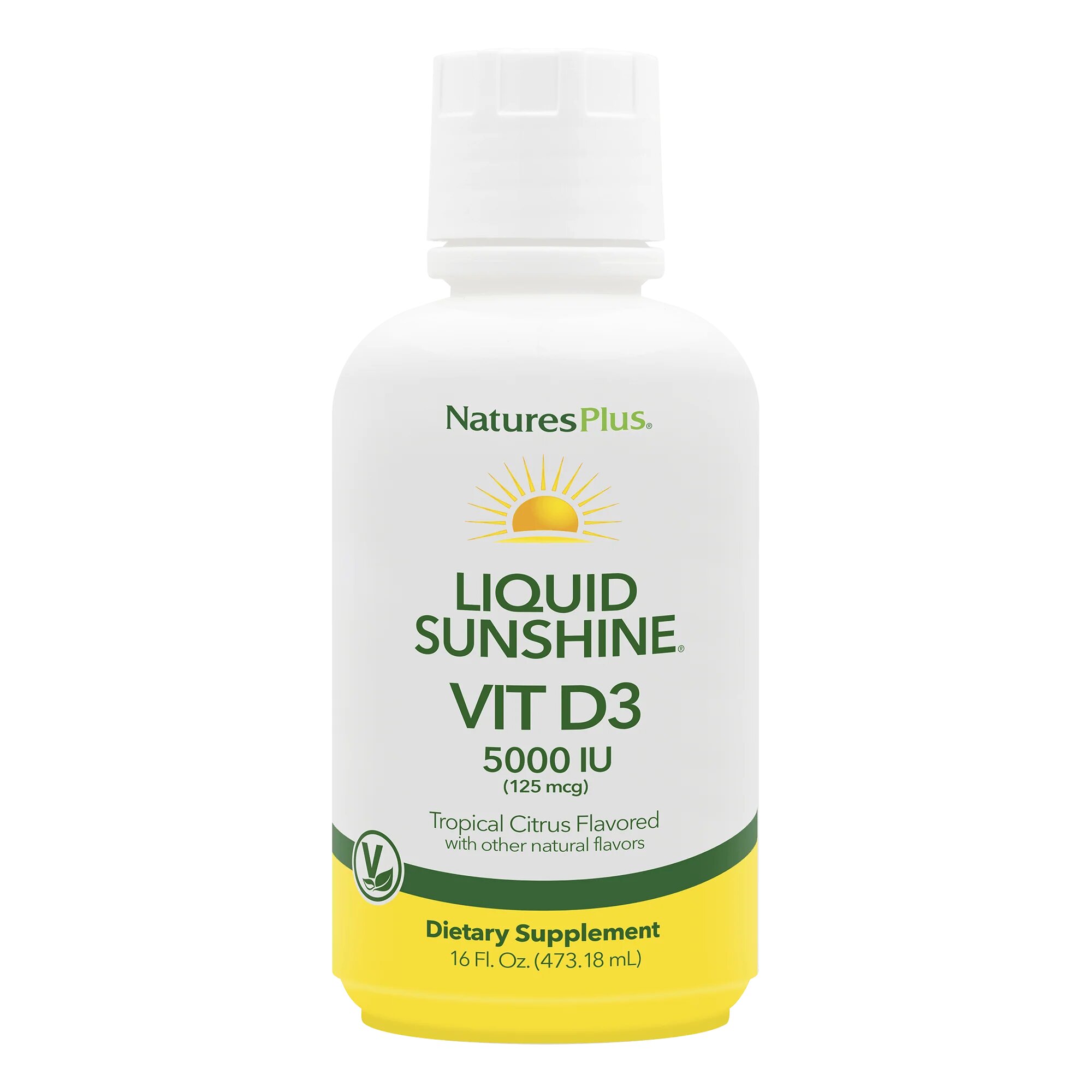 Витамин Д3 Natures Plus Liquid Sunshine Vitamin D3 (473 мл) (Тропический цитрус)