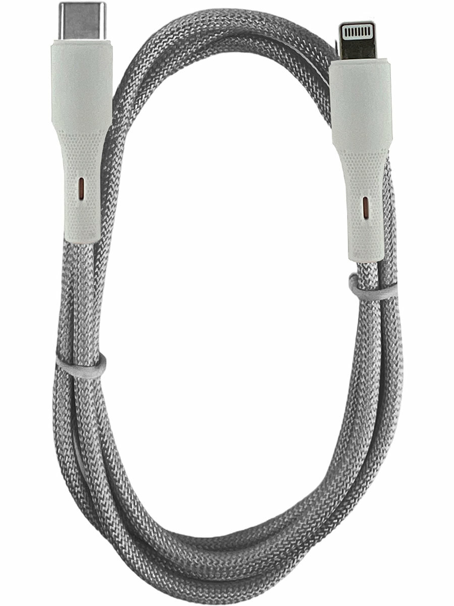 Кабель Gal CU-5471, для устройств, USB Type-C/Lightning, 3A, длина 1м, серый