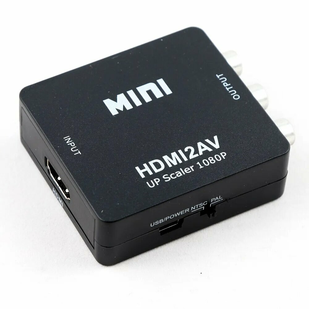 Переходник - конвертер с HDMI на AV (черный) с кабелем