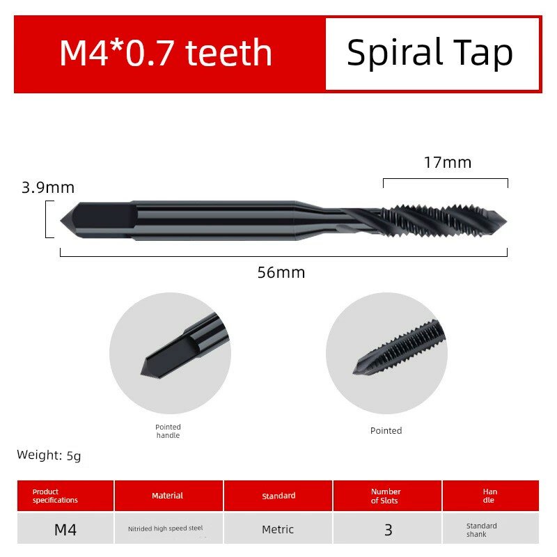 Нитридный метчик с содержанием кобальта для нержавеющей стали, специальный метчик для токарных станков, метчик-сверло