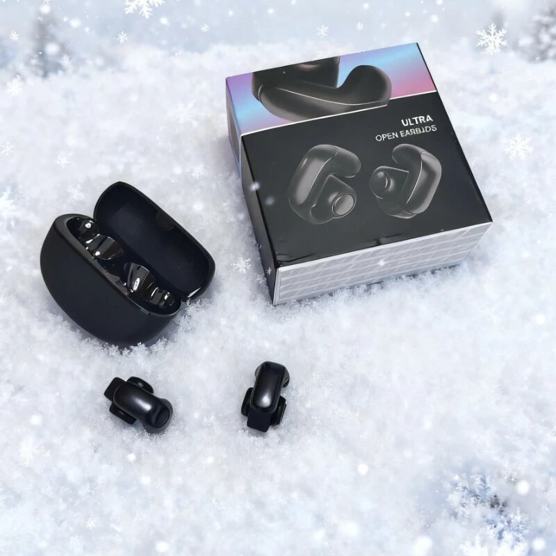 Беспроводные наушники Bluetooth V12 scu-Earbuds: ушные клипы, высокое звучание, дальний диапазон