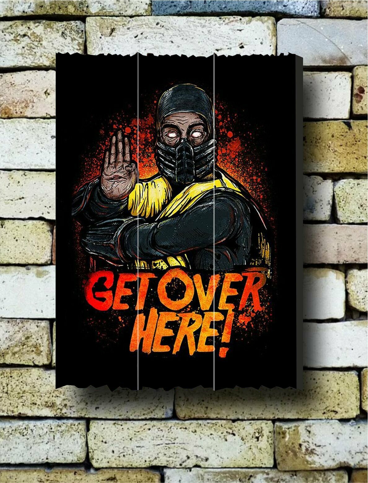 Картина на досках Мортал комбат 4 Mortal combat