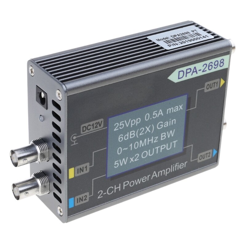 DPA-2698 10 МГц 25Vpp Двухканальный 2-Канальный Генератор Сигналов Функции DDS Усилитель Высокой Мощности Постоянного Тока Запасные Аксессуары