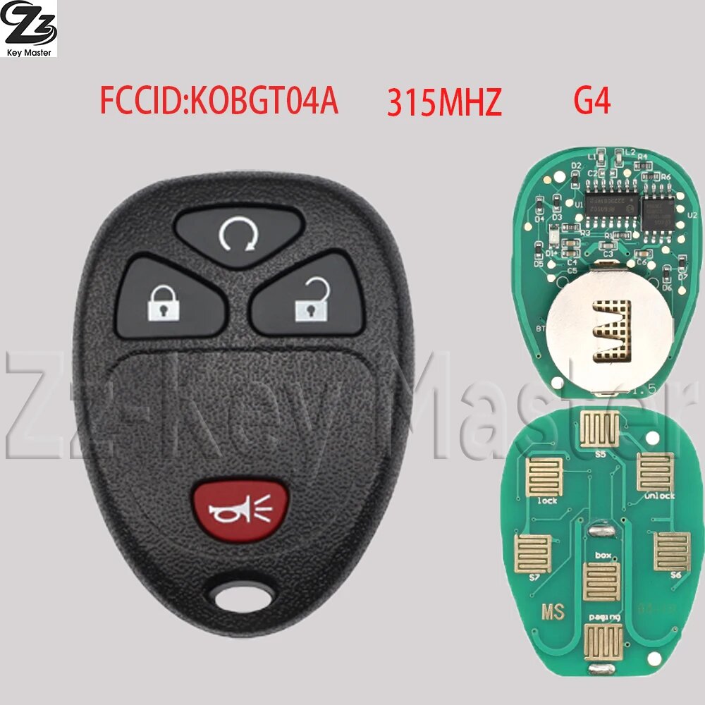 Дистанционный ключ для Chevrolet Captiva, 315MHz, FCCID: KOBGT04A, G4, CHV-012 1283