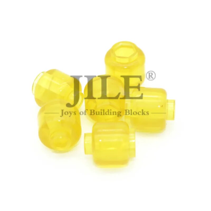 50шт Jile желтые мини-фигурки головы, совместимы с Lego