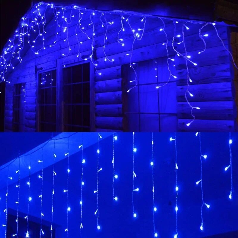 Гирлянда LED "Водопад" синяя, EU plug, 5м
