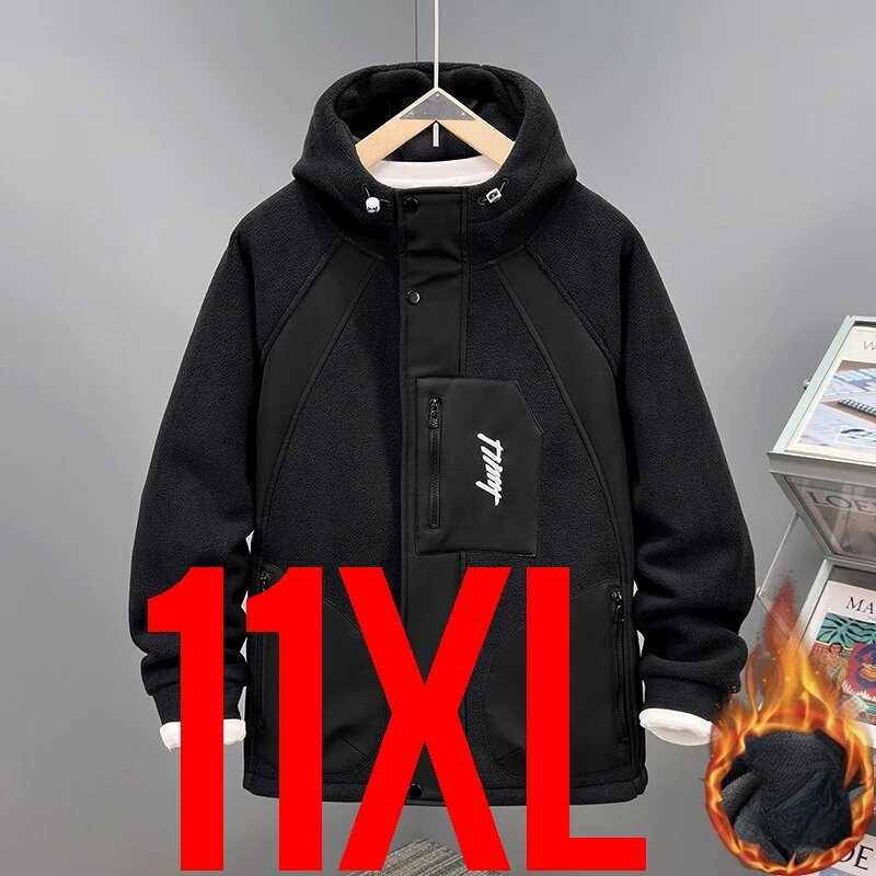 Мужская толстовка с капюшоном черная 11XL