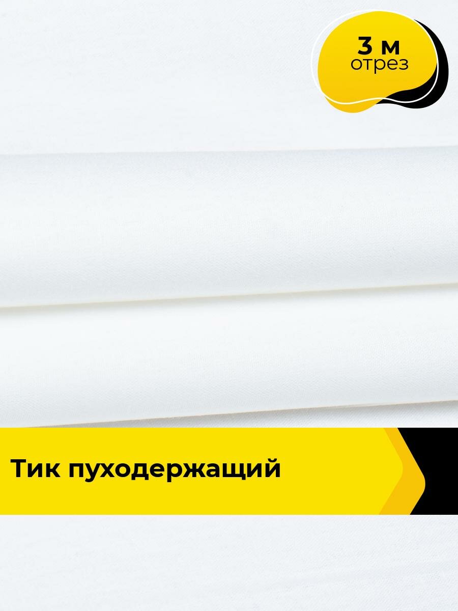 Техническая ткань Тик (Хлопок 100%) 3 м * 220 см, белый 001