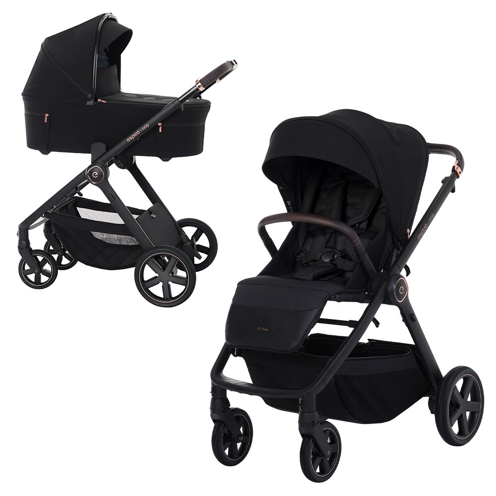 Детская коляска 2в1 Espiro Only, цвет Stylish Black (Чёрный), артикул производителя 13171