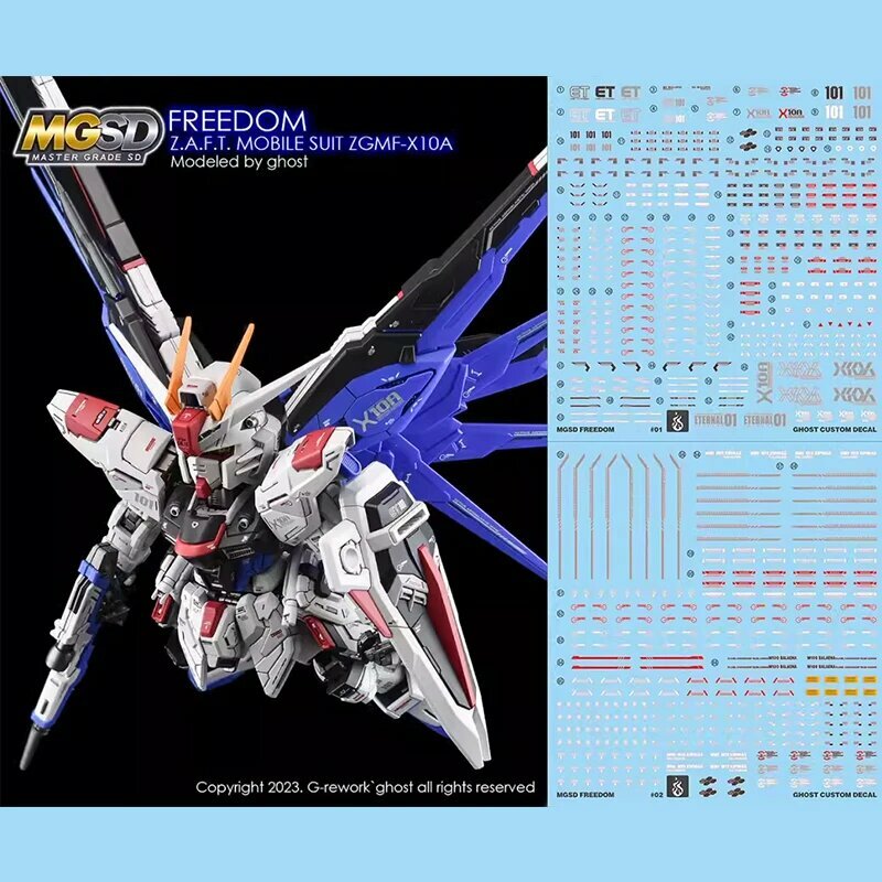 Флуоресцентные наклейки YAN для MGSD ZGMF-X10A Freedom Mobile Suit
