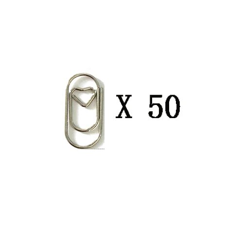Металлические зажимы для бумаги, Silver, 50 шт
