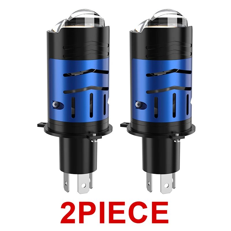 Светодиодные Лампы Для Фар H4 CANBUS 800W 6000K 600000LM С Мини-линзой-проектором, 2PCS