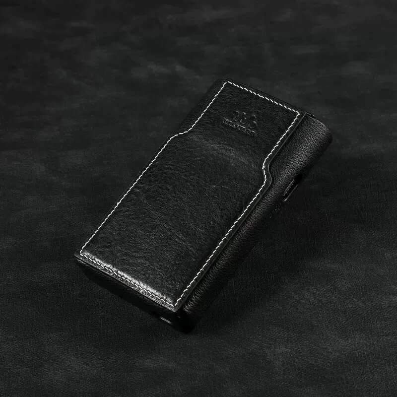 Премиум черный кожаный чехол для Sony WM1ZM2 и WM1AM2 Walkman