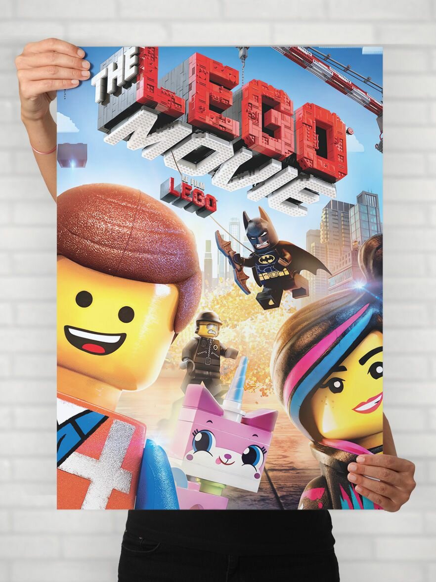 Плакат на стену для интерьера Лего фильм (LEGO - Общее 2) - Постер по мультфильму кино формата А1 (60x84 см)